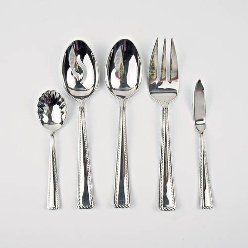 Oneida ELAN 5-Piece Hostess Set, 18/10 Stainless, Braided Edge, Glossy ...