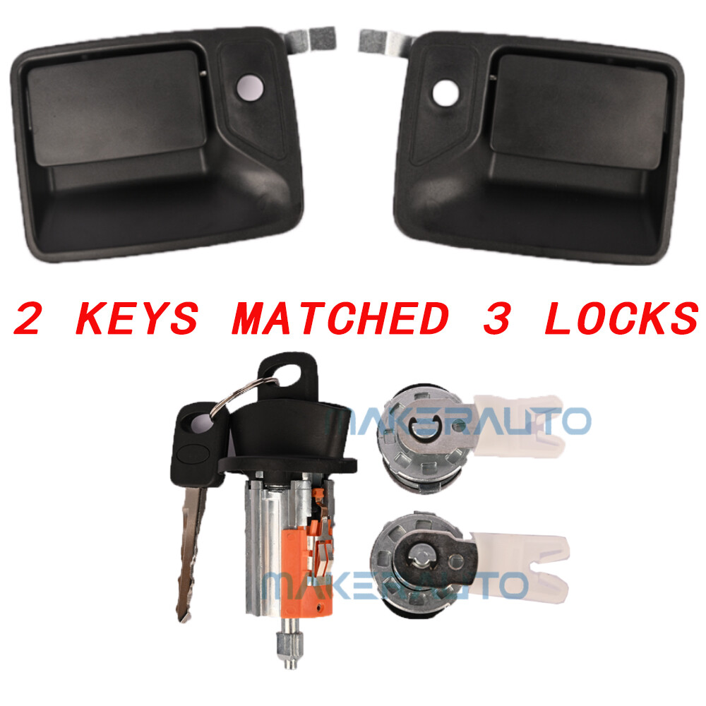 IGNITION DOOR LOCK CYLINDER DOOR HANDLES FOR FORD F250 F350 Super Duty ...