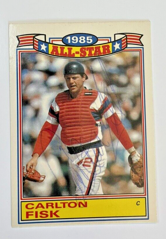 CARLTON FISK Autographed Signed TOPPS Baseball Card CHICAGO WHITE SOX ...
