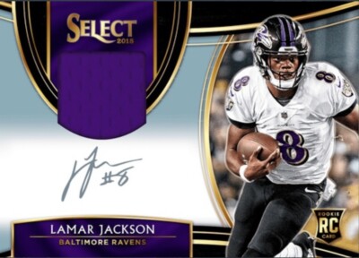 2018 Select Lamar Jackson Rookie Patch Auto RPA RC NFL Blitz Digital ...