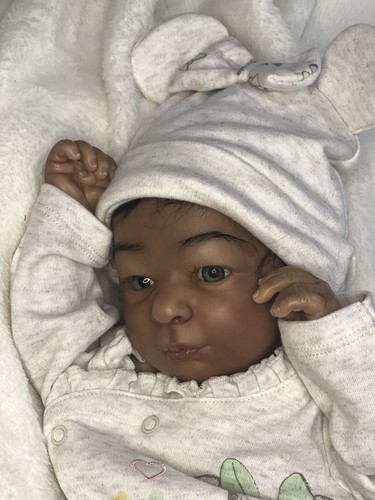 Aria, Reborn baby doll, ethnic, premie, open eyes, rooted hair, newborn ...