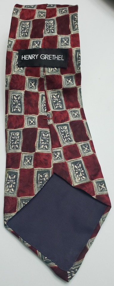 Henry Grethel Men's Necktie 100% Italian Silk | eBay