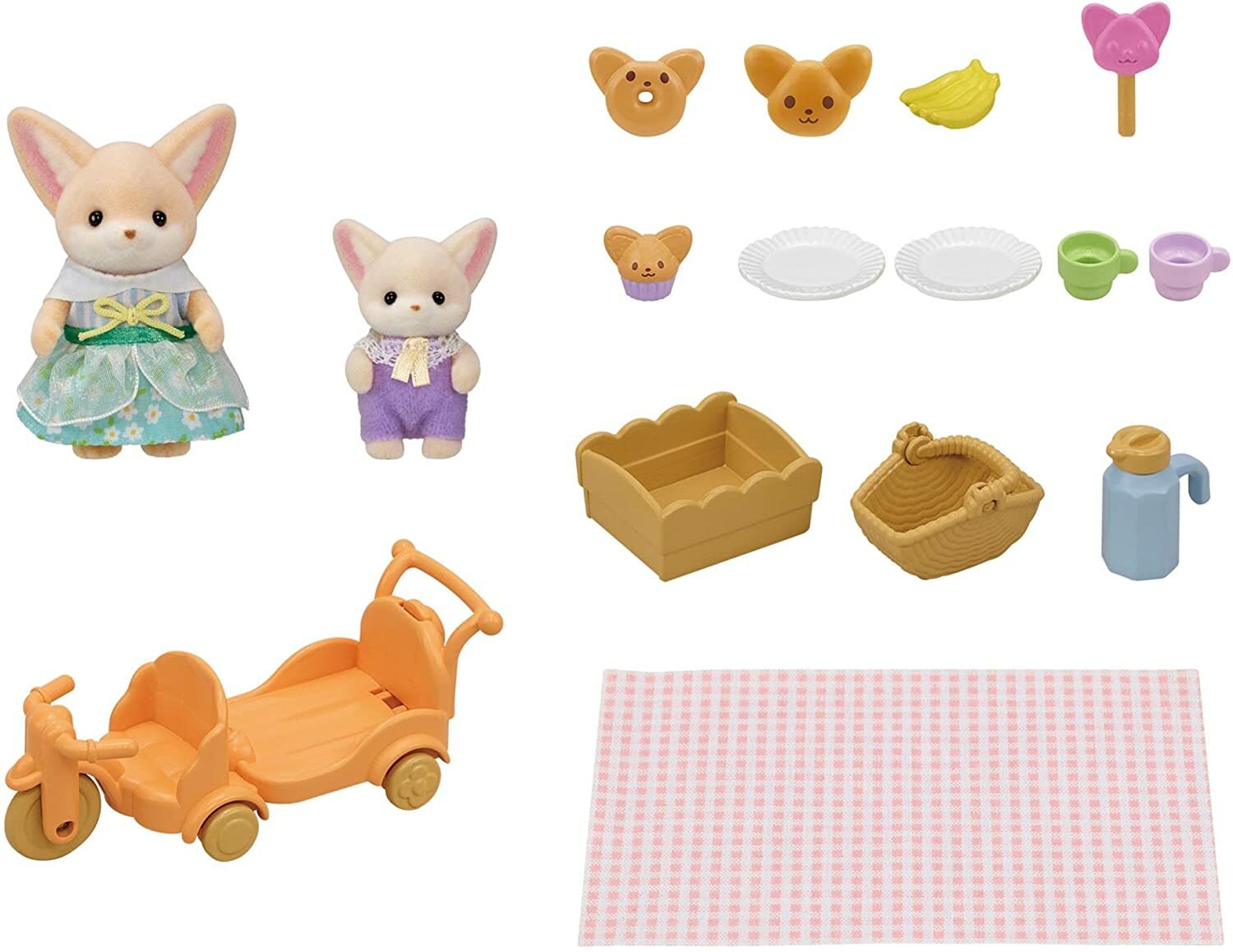 Sylvanian Families Fennec Fox Picnic Set DF-24 Calico Critters Foxes ...