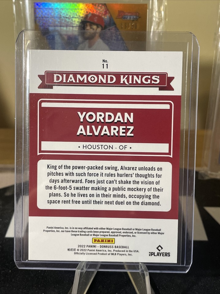Yordan Alvarez 2022 Panini Donruss Diamond Kings #11 Foil /61 | eBay
