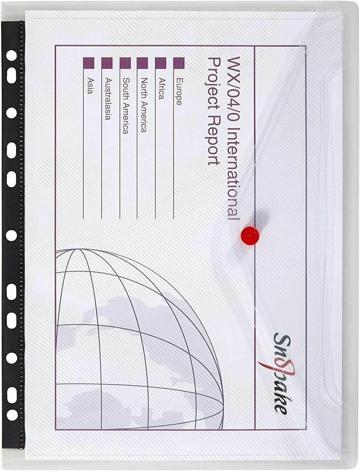 Snopake Polyfile Ring Binder Wallet Clear A4 12566 Pack of 5 for sale ...