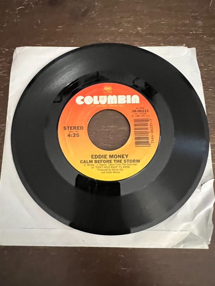 Vinyl 45 RPM Record Eddie Money - Take Me Home Tonight / Calm Before ...