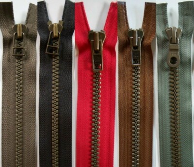 YKK or Dulon or riri 21" Vislon Separating Parka Zipper Made in USA | eBay