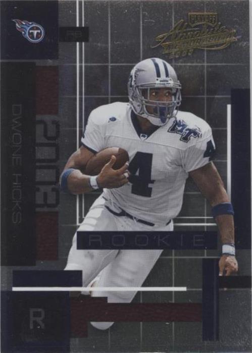 2003 Playoff Absolute Memorabilia - Rookie Dwone Hicks #107 /1100 (RC ...
