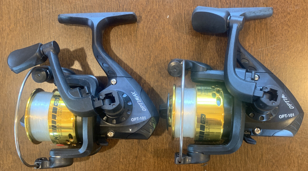 2 Pieces HT Optimax 101 Gold Reel Ice Fishing Ultralight Crappie Bream ...
