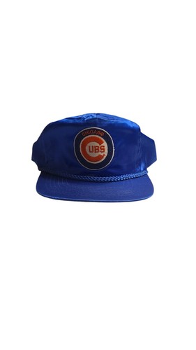 Rare Vintage Ama Pro Chicago Cubs Hat Cap Satin Blue "The Cord ...