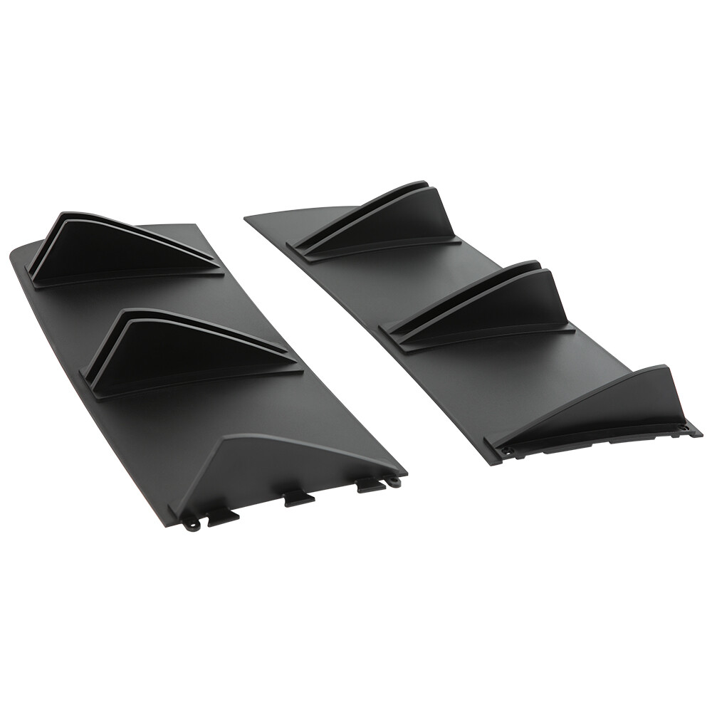 Black 10 Shark Fins Rear Bumper Lip Diffuser Splitter For Ford Mustang ...