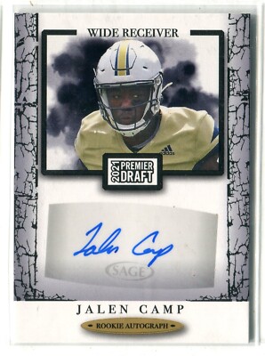 2021 Sage Premier Draft Jalen Camp AUTO AUTOGRAPH RC GEORGIA TECH | eBay