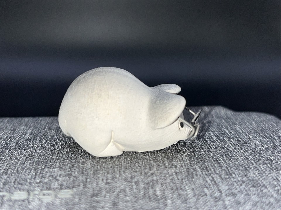 Miniature Clay Mouse Wearing Glasses Figurine | eBay