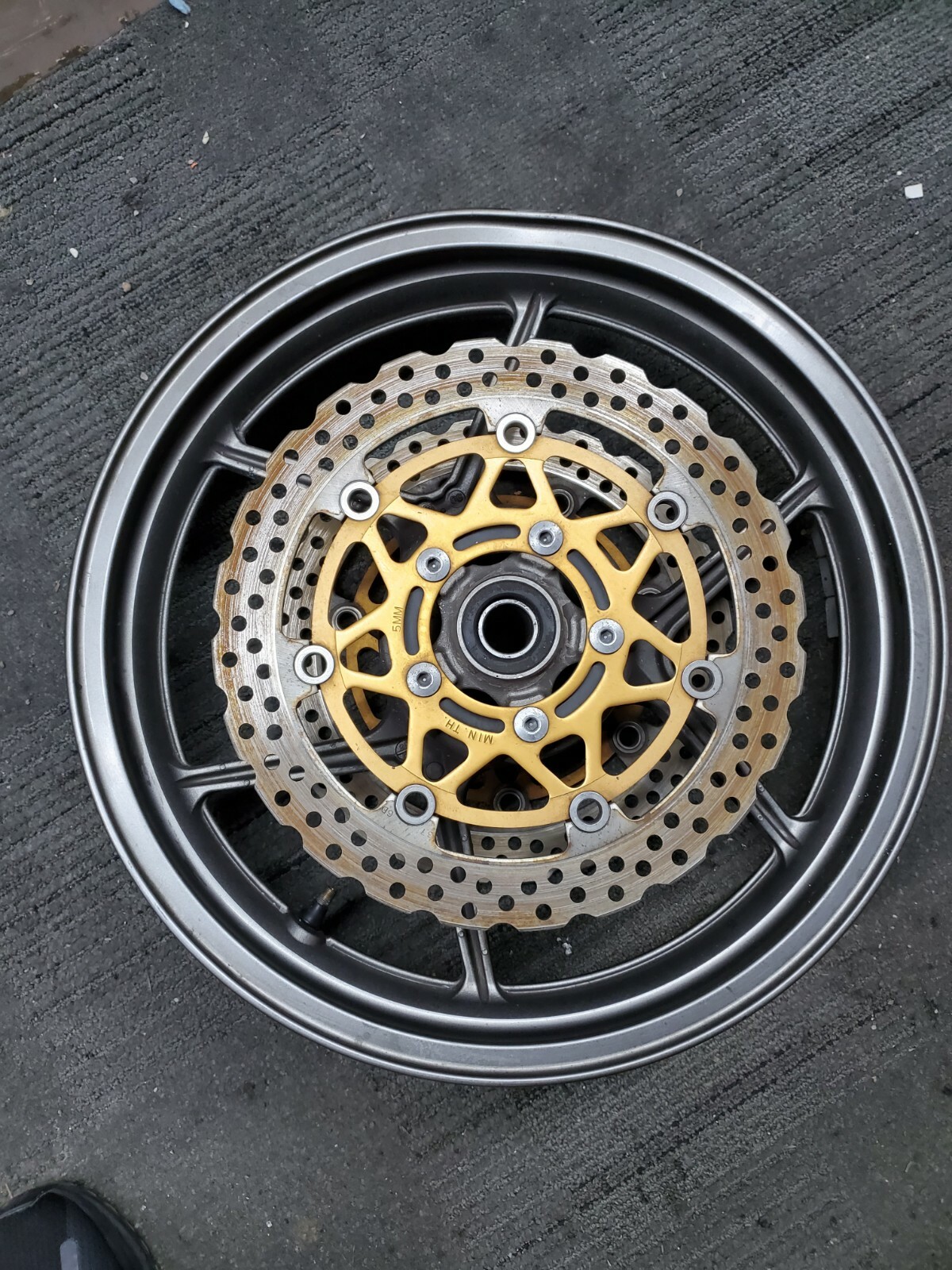 05-06 KAWASAKI NINJA ZX6R ZX 636 FRONT BACK REAR WHEELS RIMS ROTORS HUB ...