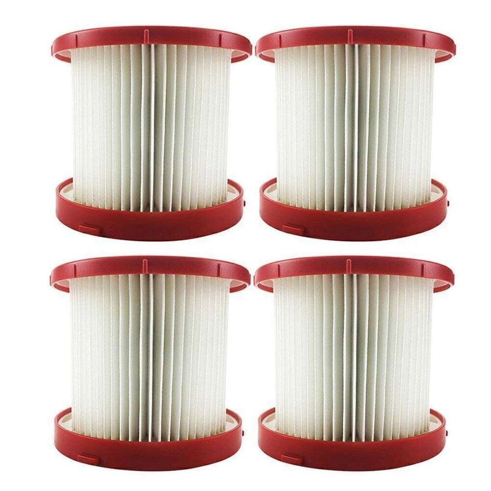 4 Pack HEPA Filter For Milwaukee 49-90-1900 M18 Cordless Wet Dry Vacuum ...