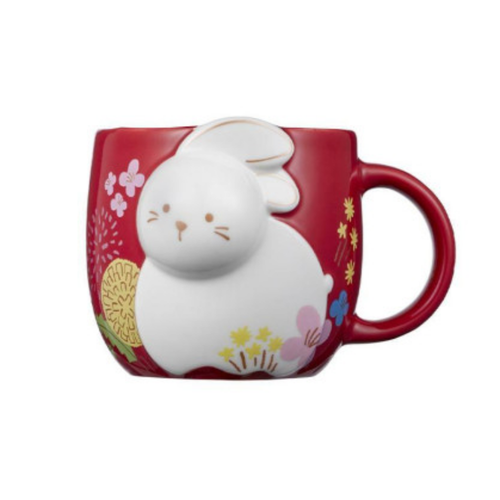 Starbucks Korea 2023 NY Rabbit Red Mug 12oz 355ml New Year | eBay