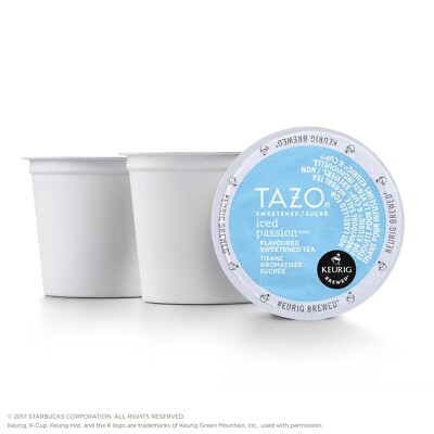 48/PACK - Tazo Sweetened Iced Passion Herbal Tea K-Cup Pods BULK ...