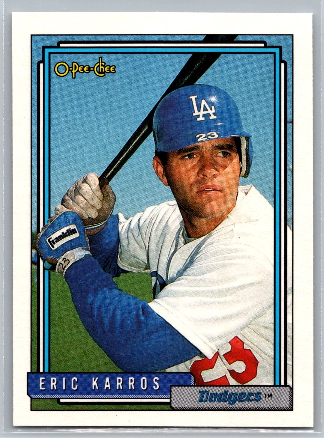 Eric Karros 1992 O-Pee-Chee Set Break BASEBALL #194 Los Angeles Dodgers ...