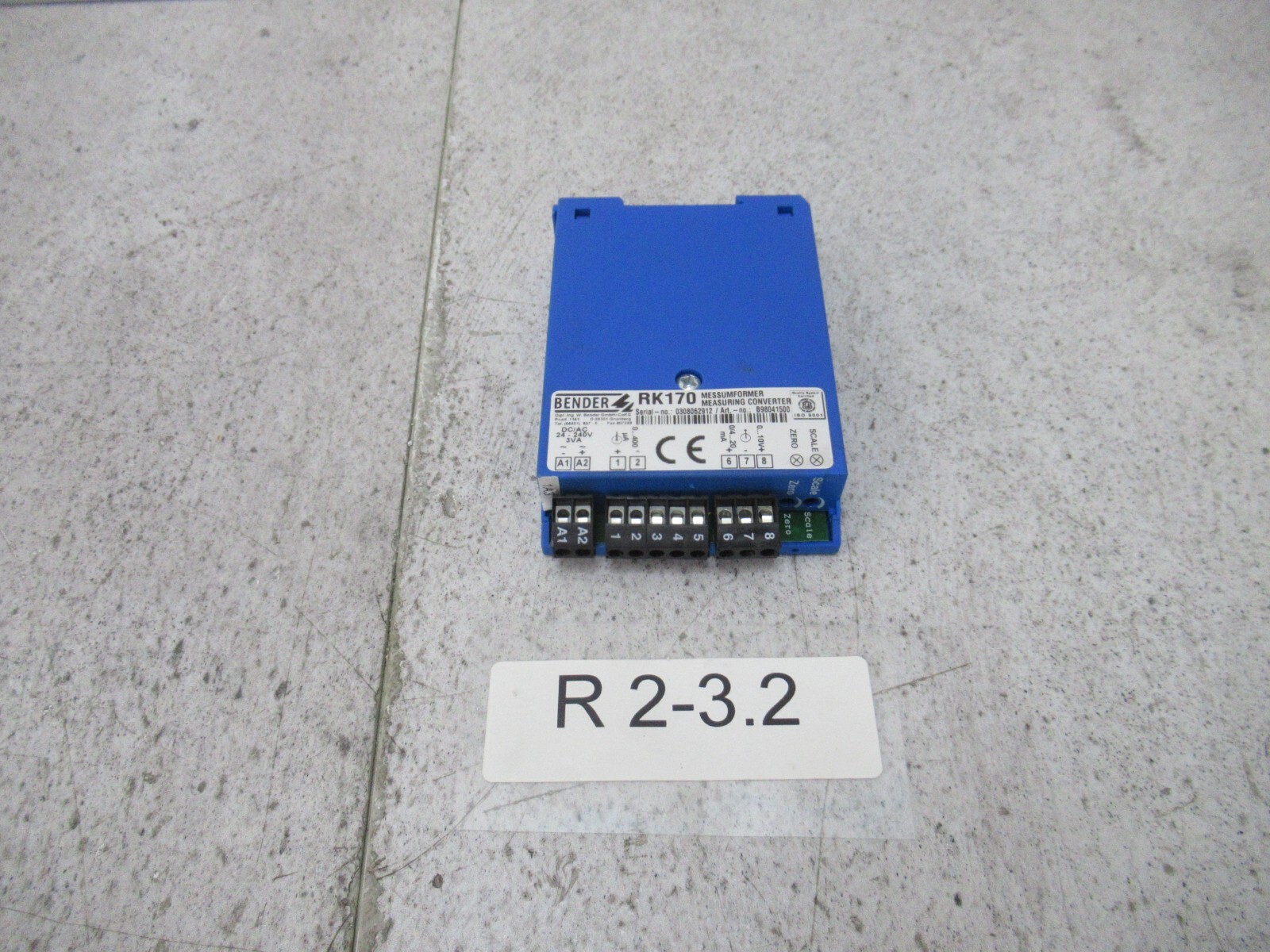 Bender Rk170 Transducer Bender B98041500 Supply 24-240 Volt AC/DC | eBay