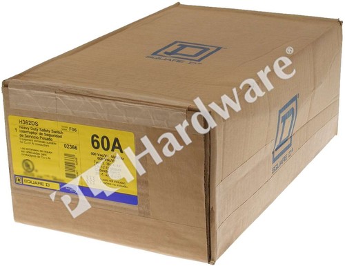 Surplus Sealed Schneider Electric H362DS Square D 3-Ph 60A 600V Safety ...