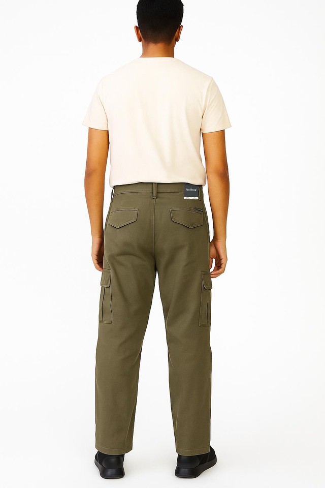 Firetrap Mens Cargo Trousers Cotton Chino Pants Casual Workwear Combat ...