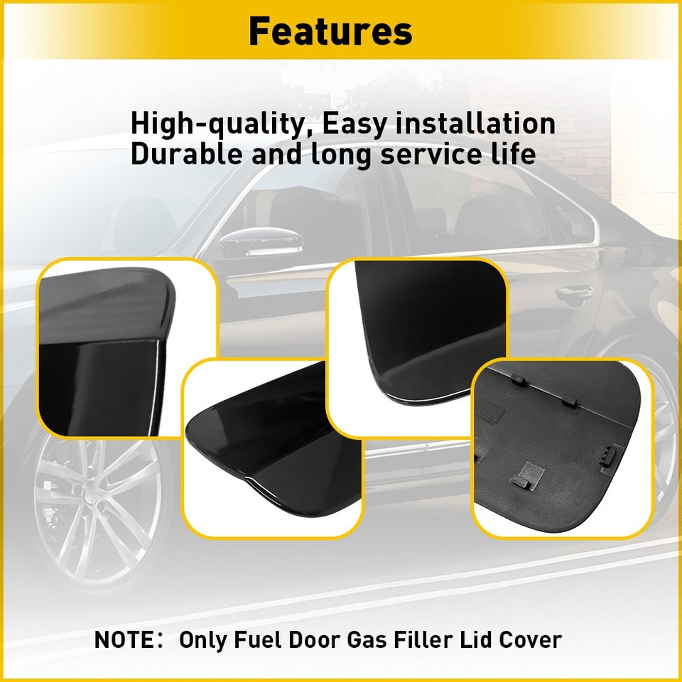 2set For 2012-2018 VW Volkswagen Passat Black Car Fuel Door Gas Filler ...
