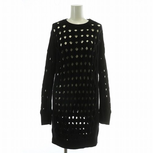 Rare Diesel D-Radha Knit Wool Mesh Dress Long Sleeve Knee Length XS ...