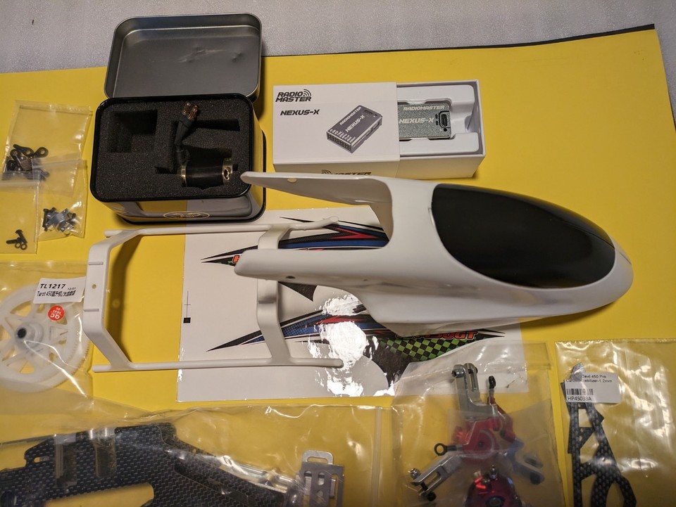 Tarot 450 PRO V2 FBL 3-Blade Roto RC Helicopter Kit + Motor, Receiver ...