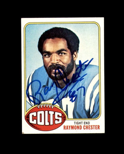Raymond Chester Signed 1976 Topps Baltimore Colts Autograph | eBay