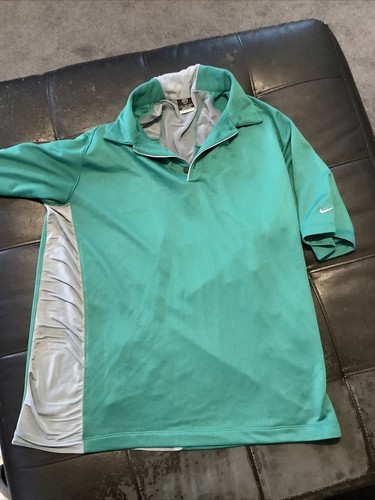 Men's Nike Sphere React Green and Gray Collared Golf Shirt Size Extra ...