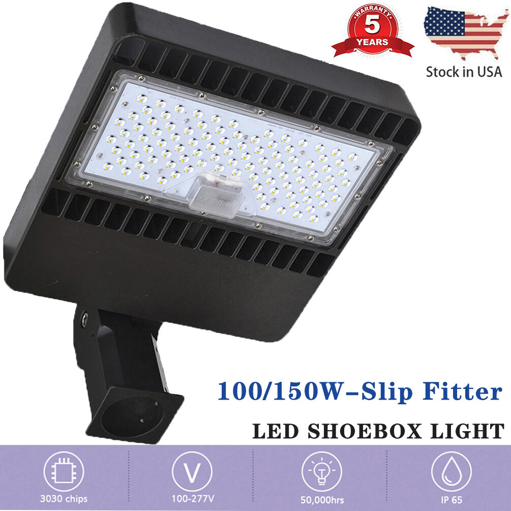 Outdoor 200W 300W LED Parking Lot Light Commercial IP65 Shoebox Street ...