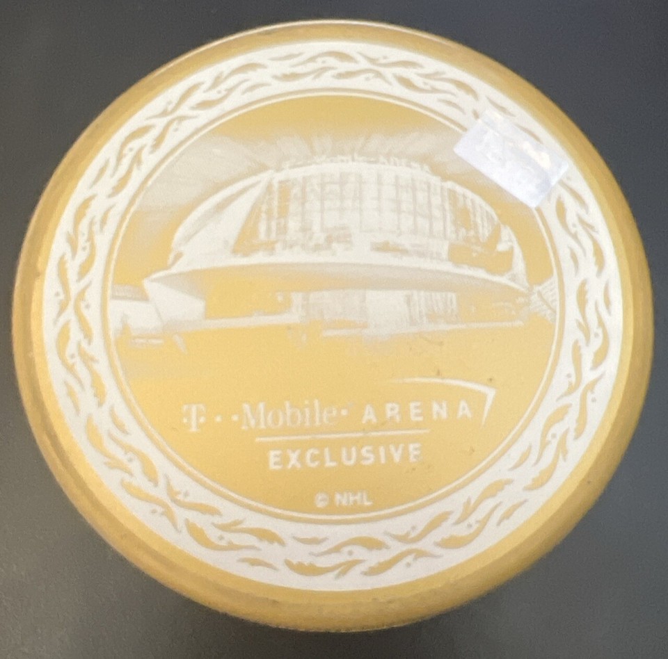 Vegas Golden Knights Day Of Dead Game Puck Flower Power T-Mobile ...