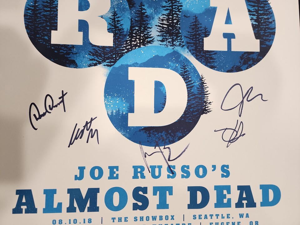 Joe Russo's Almost Dead NEW NOS 18x24 Concert Poster 2018, #/250 ...