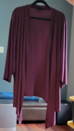 Torrid Sweater Womens Size 5 Maroon Red Super Soft Knit Drape Cardigan ...