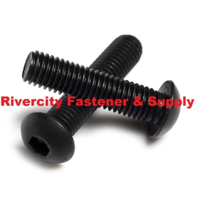 5/16-18x1 Black Button Allen Head Cap Screws 5/16x18 x 1 Bolts 5/16 x ...