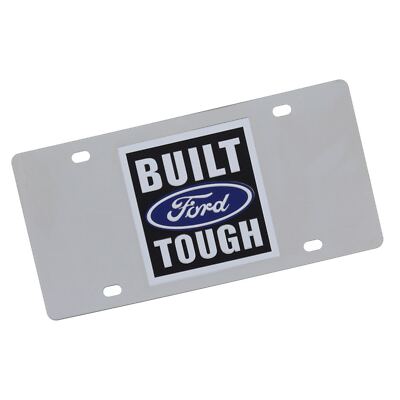 Ford Built Tough Stainless Steel License Plate (Chrome) | eBay