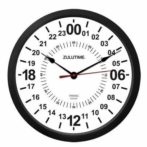 NEW Trintec 10" Zulu Time Aviation Wall Clock - Precision UTC Display ...