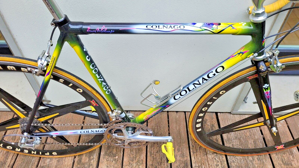 COLNAGO C40 Art Decor vintage italian carbon bicycle SHIMANO DURA ACE ...