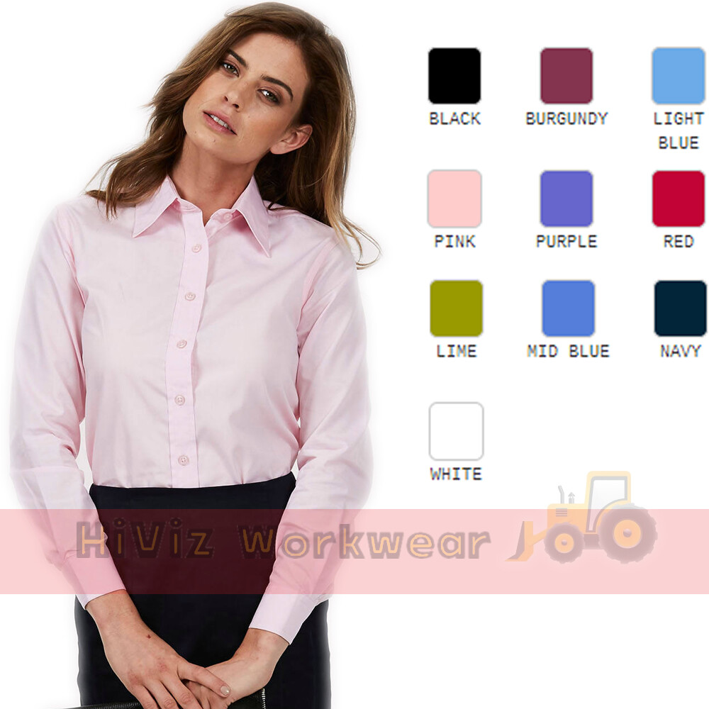 Ladies Full Sleeve Shirt Women's Formal Dress Office Work Wear Casual ...