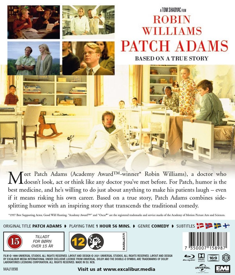 Patch Adams (1998) Robin Williams Blu-Ray BRAND NEW (USA Compatible) | eBay