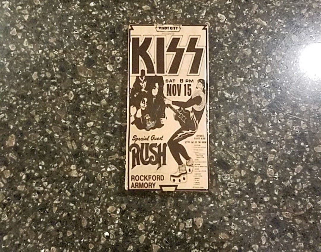 Kiss Concert Poster Ceramic Refridgerator Tool Box Locker Magnet ...