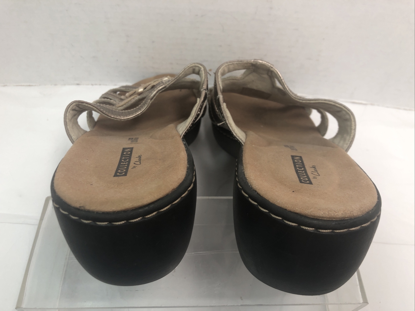 Collection by Clarks Womens Sandals 15190 Size 9.5 M Metalic Gold Color ...