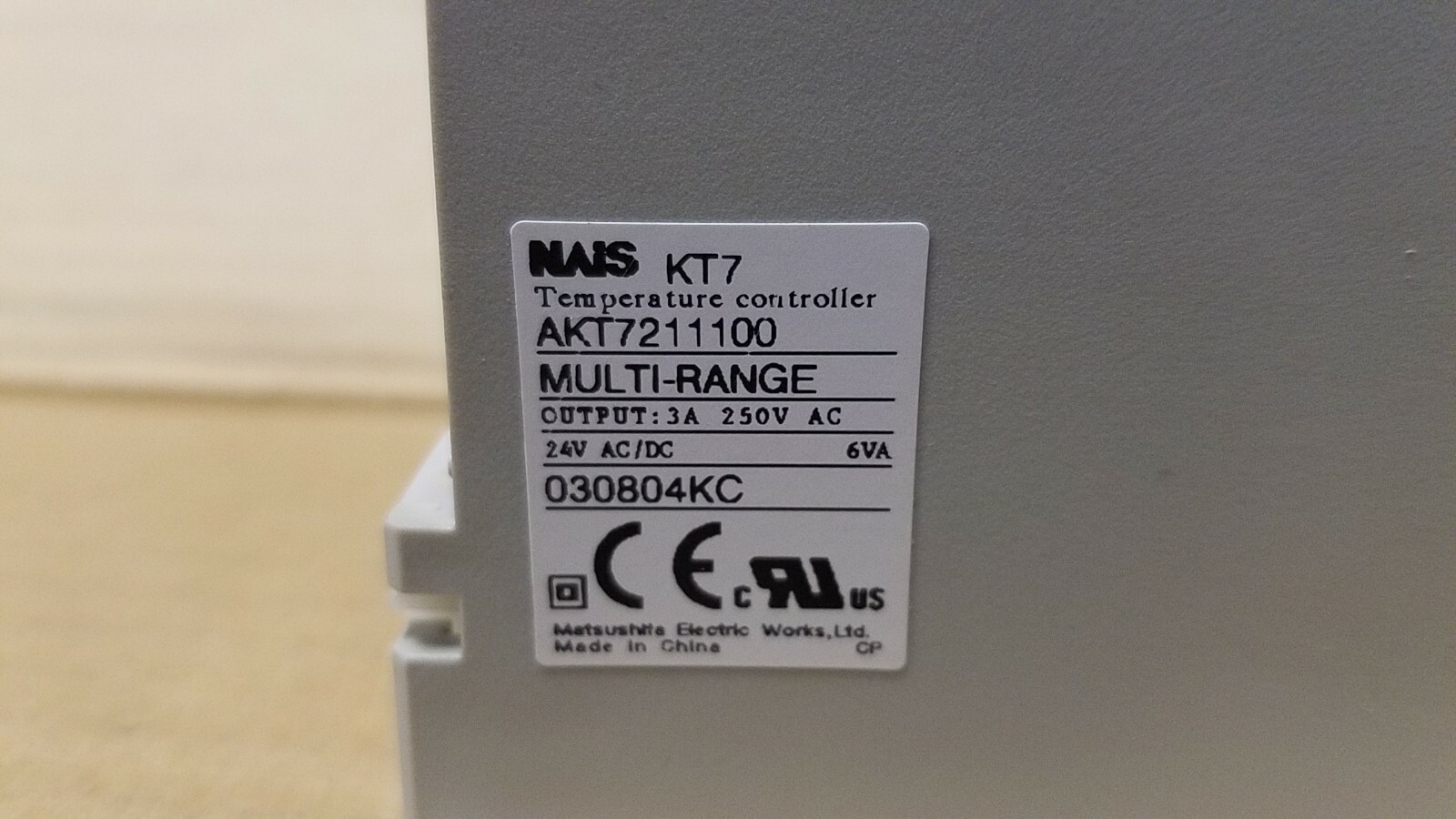 NAIS #AKT211100 KT7 MULTI RANGE TEMPERATURE CONTROLLER 24VDC M107 | eBay