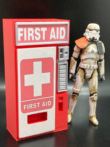CUSTOM FIRST AID VENDING MACHINE 1:18 FIGURE STAR WARS GI JOE DIORAMA ...