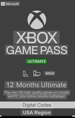 Microsoft Ultimate Game Pass 1 Month Xbox Live Microsoft Points ...