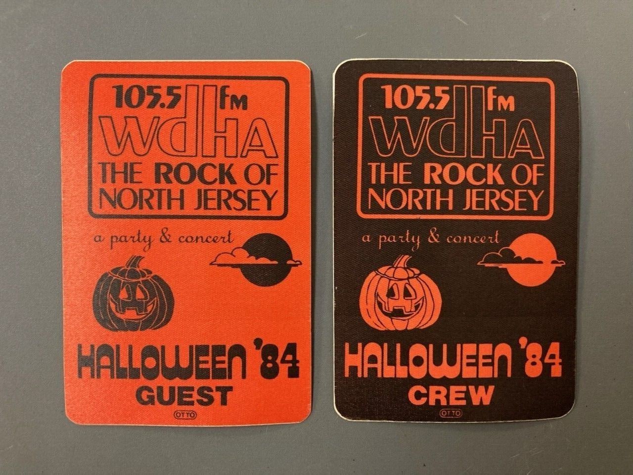WDHA satin stickers TWO Halloween '83 Guest New Jersey ! | eBay