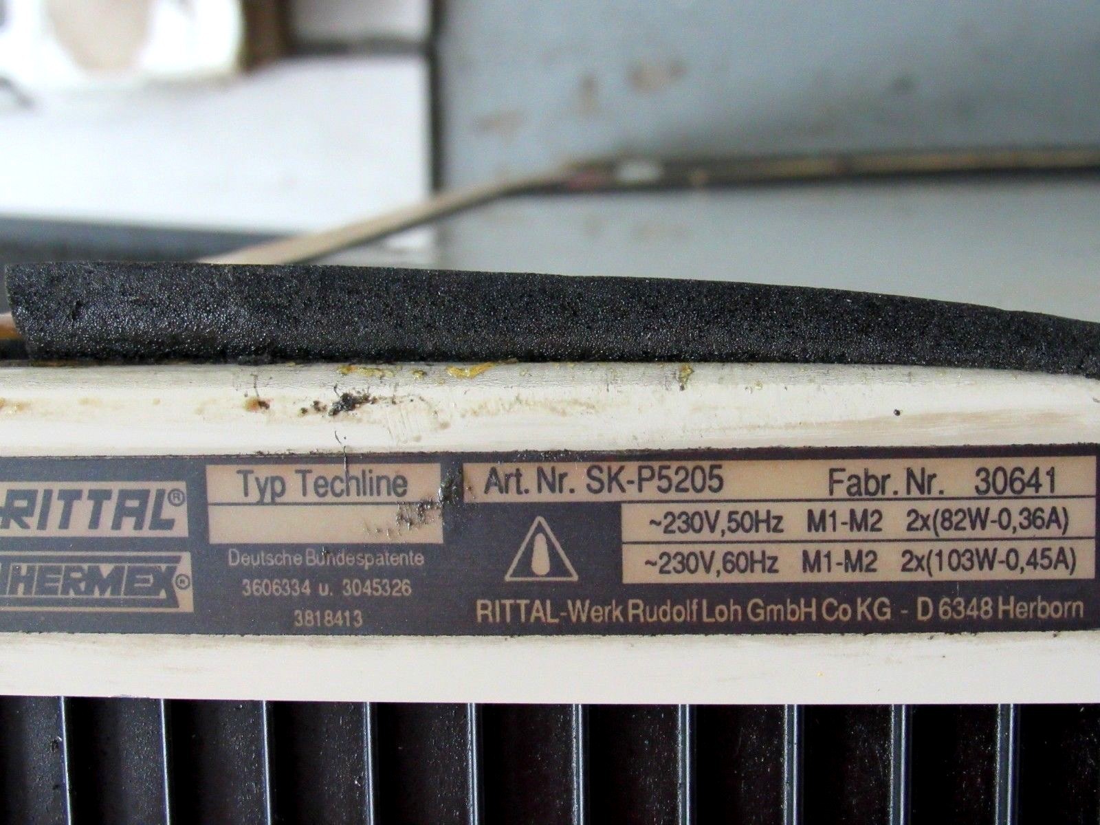 RITTAL THERMEX TECHLINE ART.NR. SK-P5205 FABR.NR. 30641 HEAT EXCHANGER ...