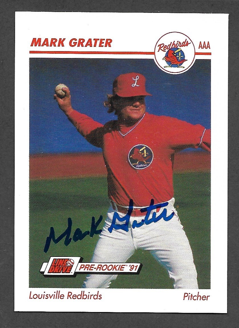 1991 IMPEL #236 Mark Grater ST LOUIS CARDINALS SIGNED AUTOGRAPH AUTO ...