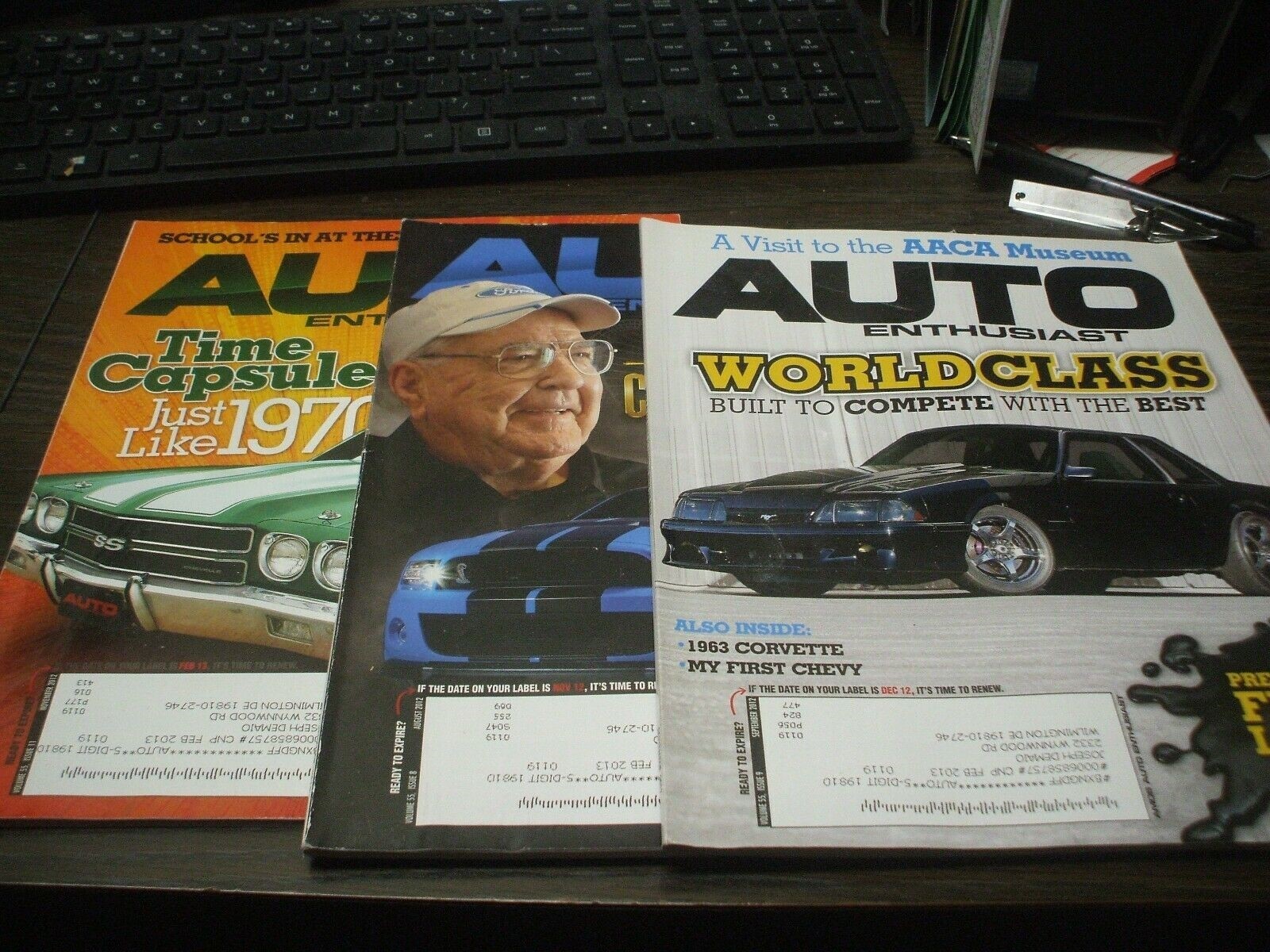 2012 AUTO ENTHUSIAST Car Magazine - 3 Issues - Aug Sep Nov | eBay