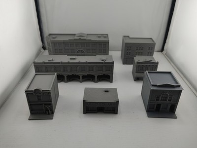 Set 2 City Block Urban Town Buildings Set - N Scale - 1:160 - No ...